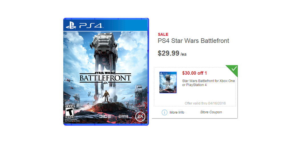 FREE Star Wars Battlefront video game at Meijer - Jill Cataldo